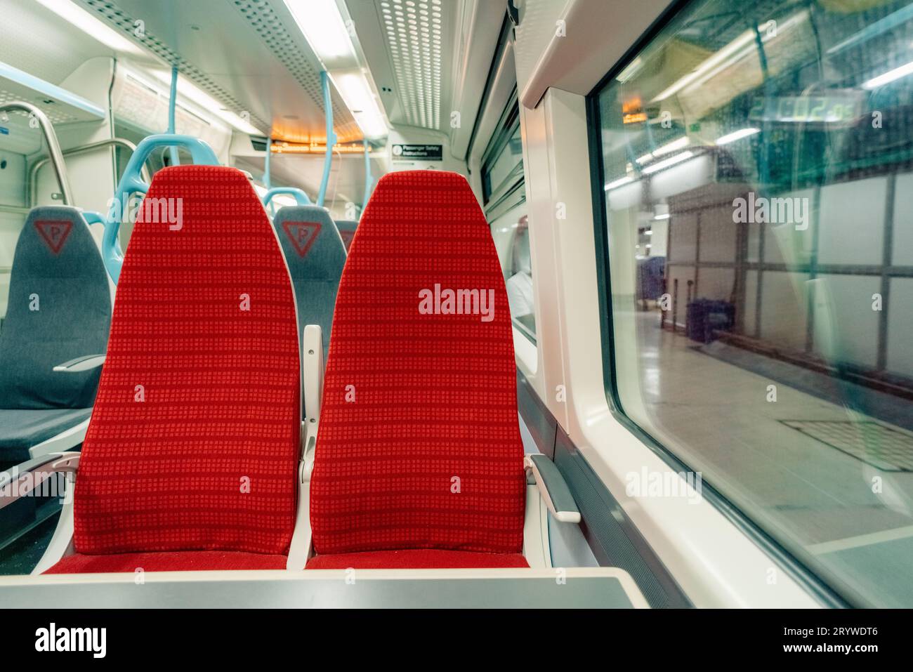 Inside a train carriage in the north of England, UK. High quality photo ...