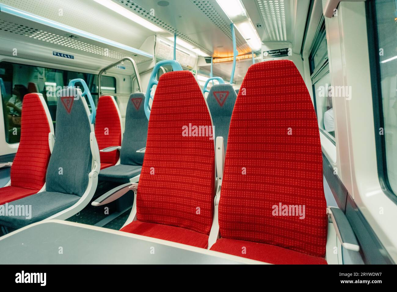 Inside a train carriage in the north of England, UK. High quality photo ...
