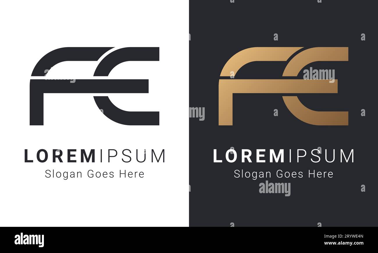Fe letter logo design hi-res stock photography and images - Alamy