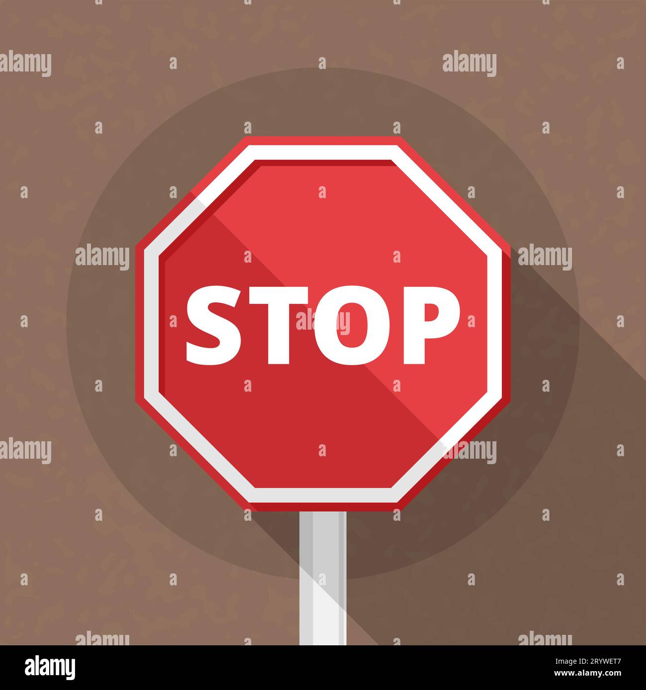 Stop sign, flat design, vector eps10 illustration Stock Vector Image ...