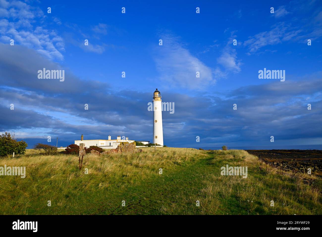 Barns Ness Lighthouse east Lothian Stock Photo - Alamy
