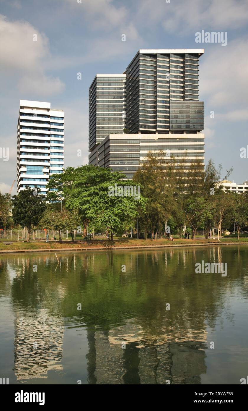 Lumphini Park at Bang Rak district of Bangkok. Kingdom of Thailand ...