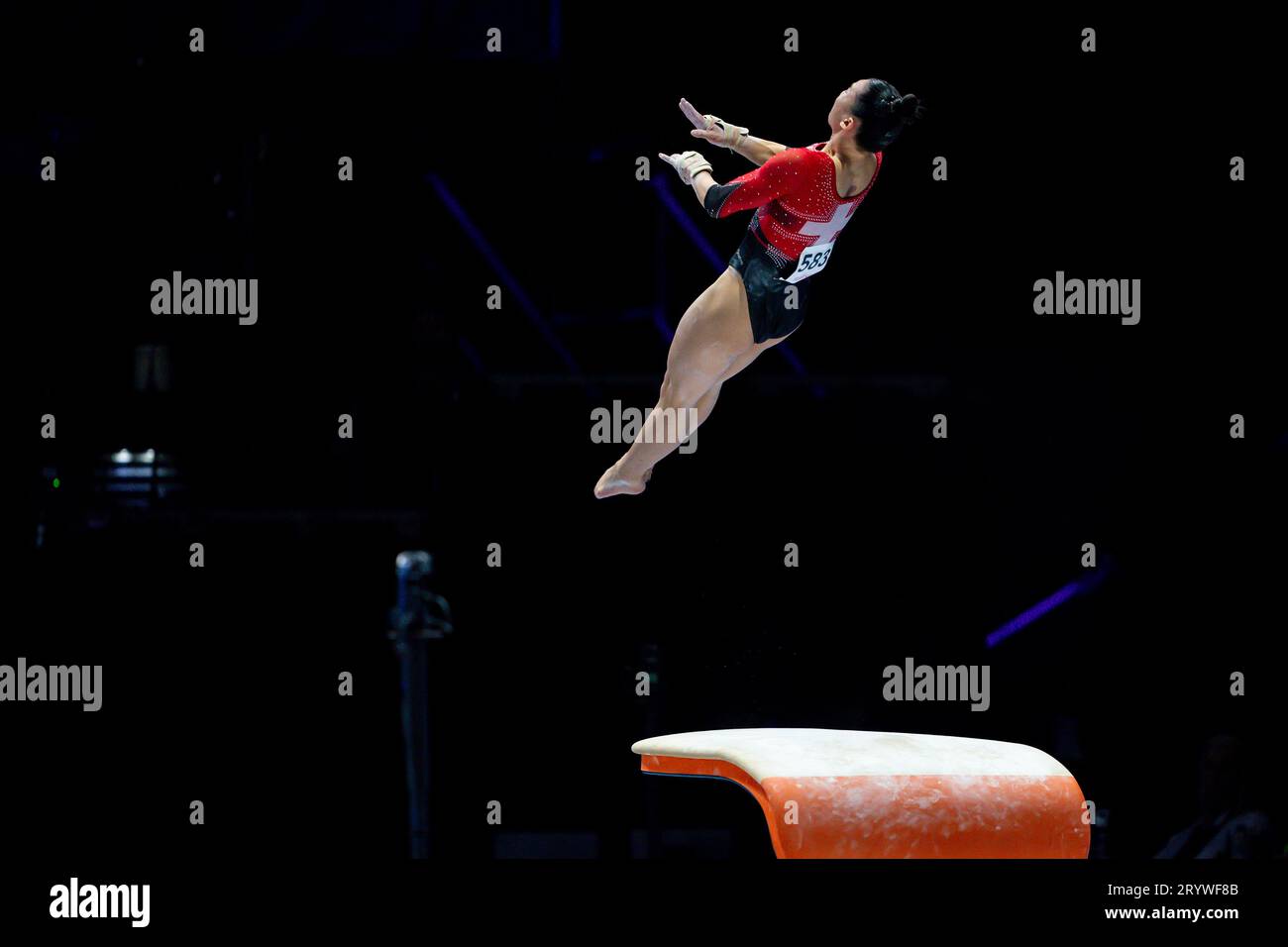 Antwerp, Belgium. 2nd Oct, 2023. Anny Wu (SUI) on the Vault during the ...