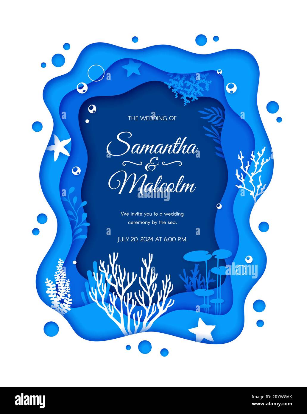 Under The Sea Invitation Background Mermaid Theme Birthday Invitation