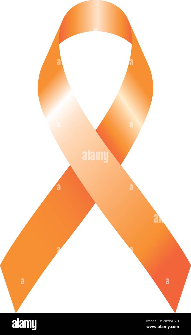 Celebrative ORANGE ribbon to remember the international racial ...