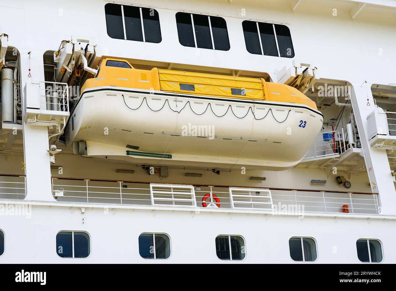 Hanging liferafts hi-res stock photography and images - Alamy
