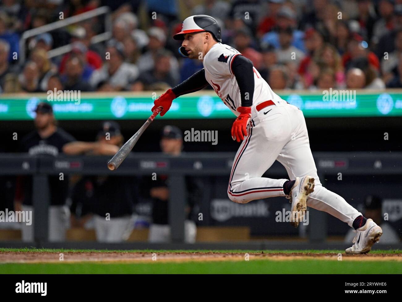 MINNEAPOLIS, MN - SEPTEMBER 22: Minnesota Twins Infield Edouard Julien ...