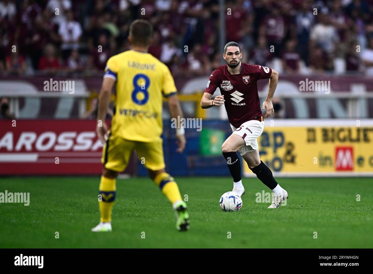 Turin, Italy. 2 October 2023. Saba Sazonov of Torino FC in action ...