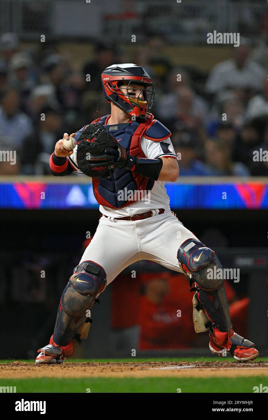 MINNEAPOLIS, MN - SEPTEMBER 22: Minnesota Twins Catcher Ryan Jeffers ...