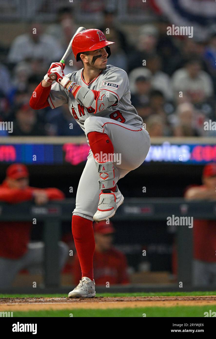 MINNEAPOLIS, MN - SEPTEMBER 22: Los Angeles Angels Infield Zach Neto (9 ...
