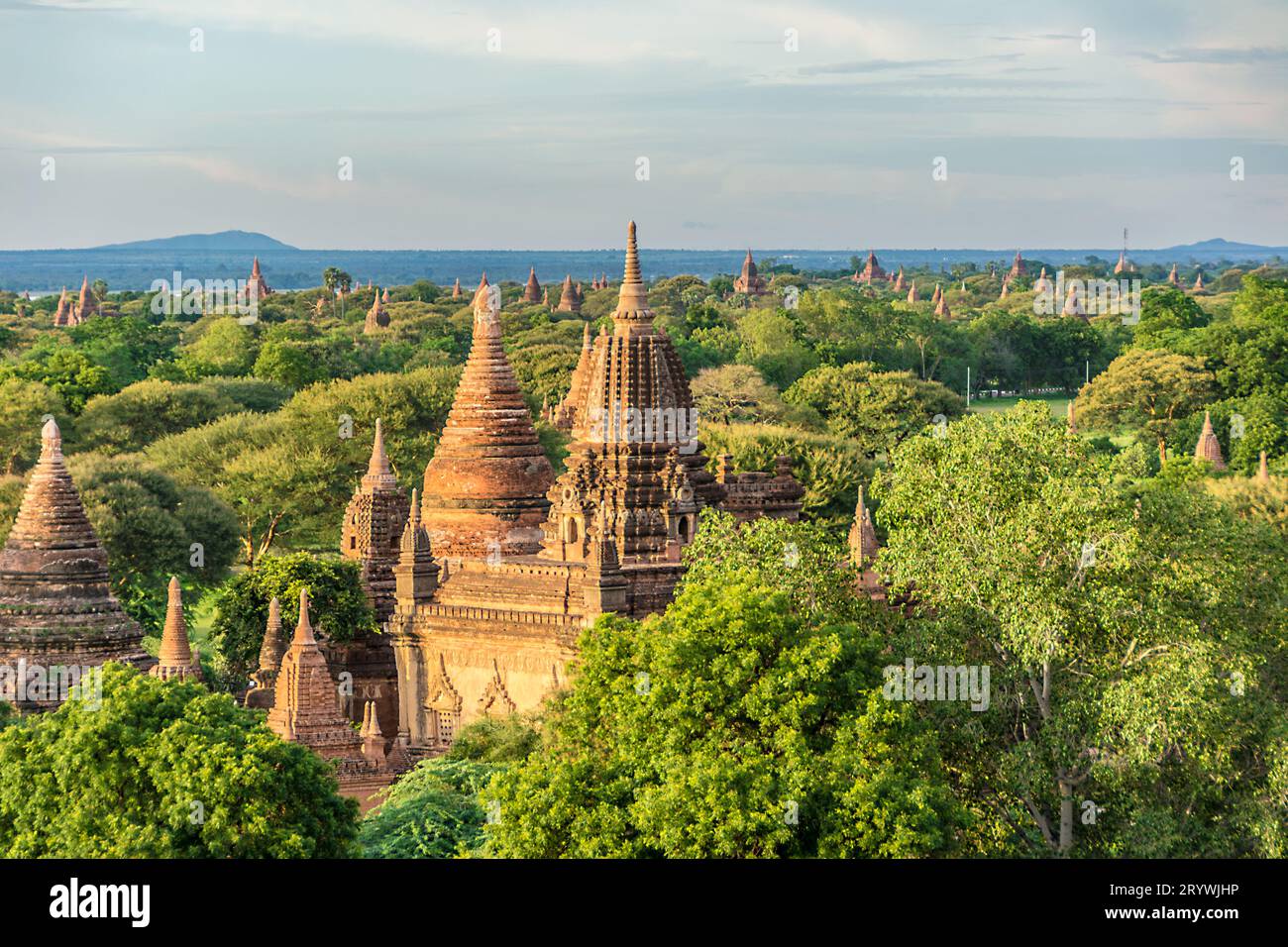 Pagoda landscape the Temples of Bagan(Pagan), Mandalay, Myanmar Stock ...