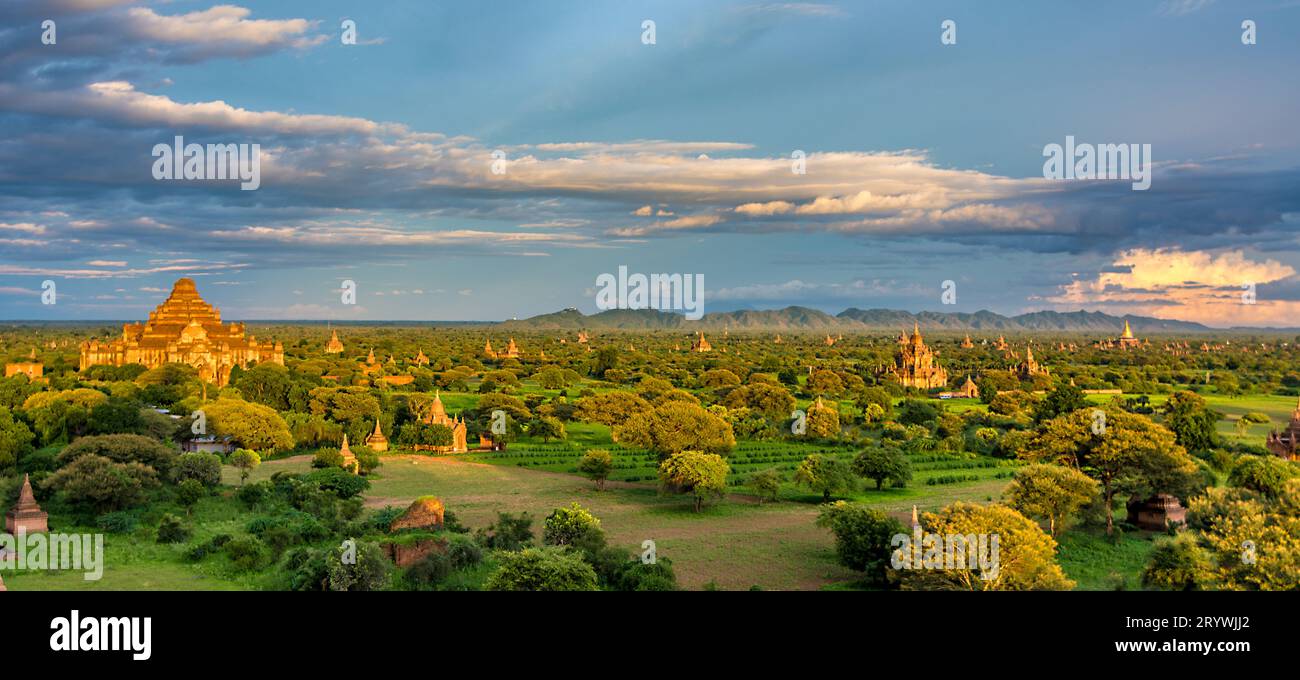 Pagoda landscape the Temples of Bagan(Pagan), Mandalay, Myanmar Stock ...
