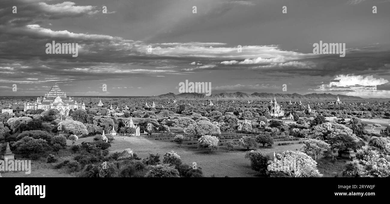 Pagoda landscape the Temples of Bagan(Pagan), Mandalay, Myanmar Stock ...