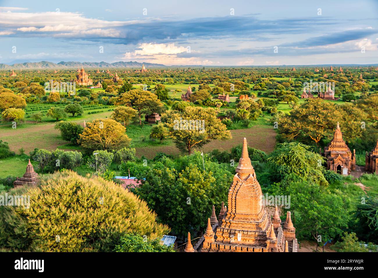Pagoda landscape the Temples of Bagan(Pagan), Mandalay, Myanmar Stock ...