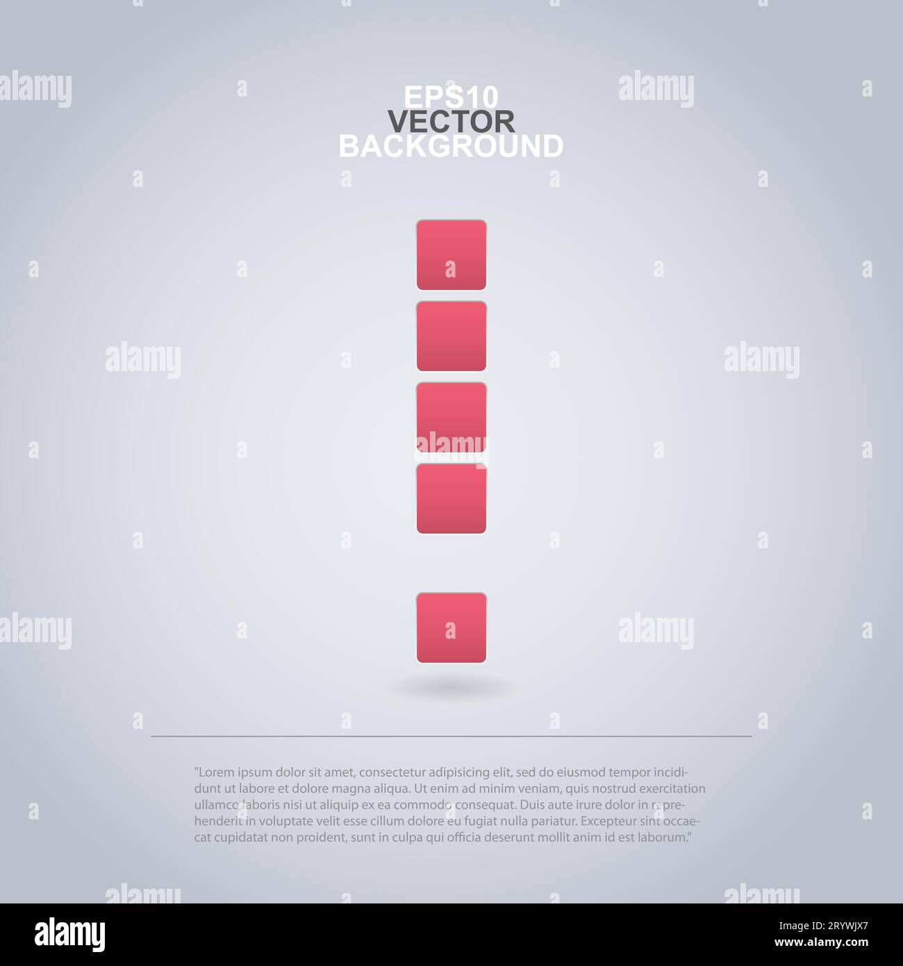 Icon Made of Squares - Exclamation Mark Design for Infographics Stock ...
