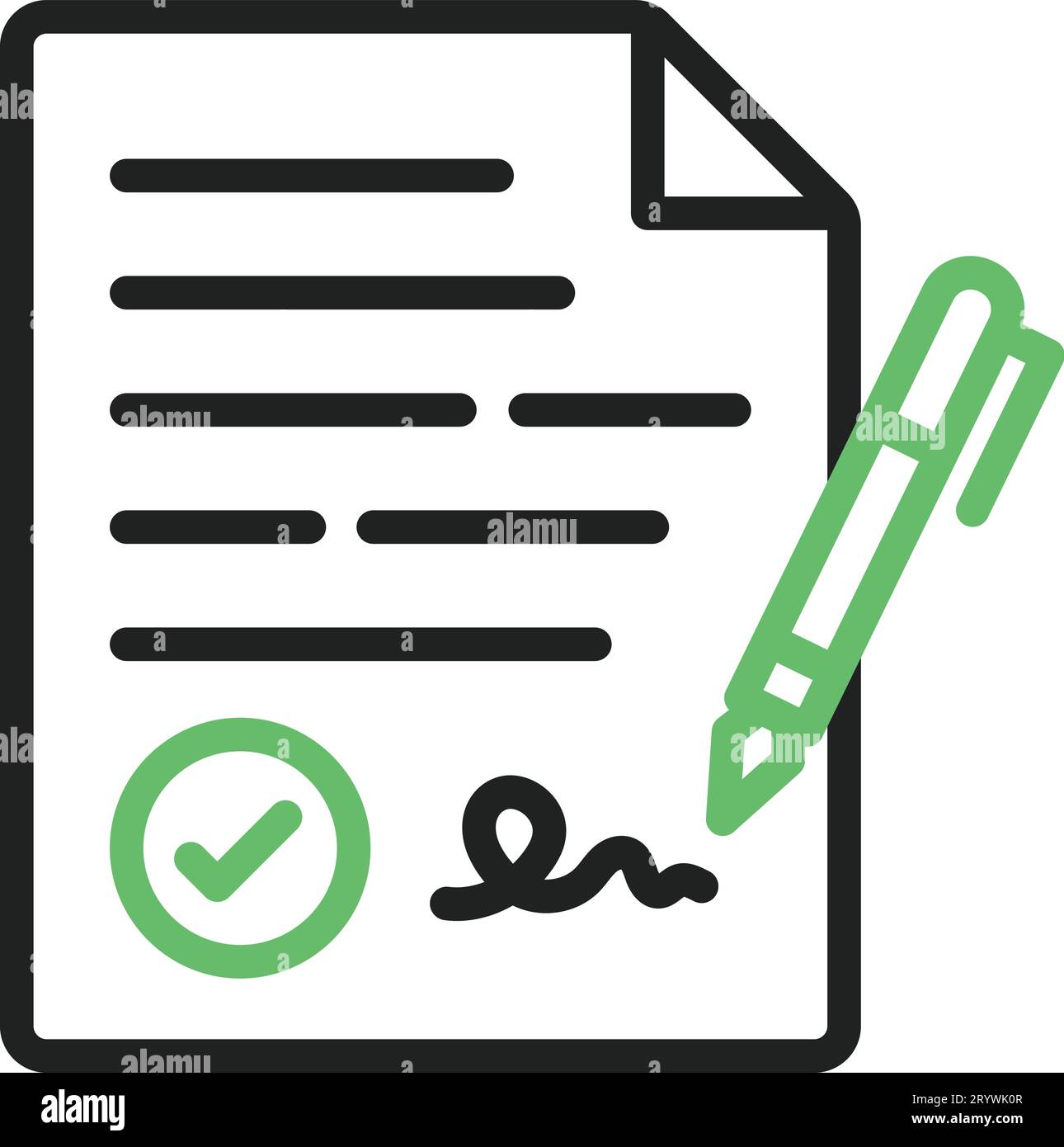 Contract icon vector image Stock Vector Image & Art - Alamy