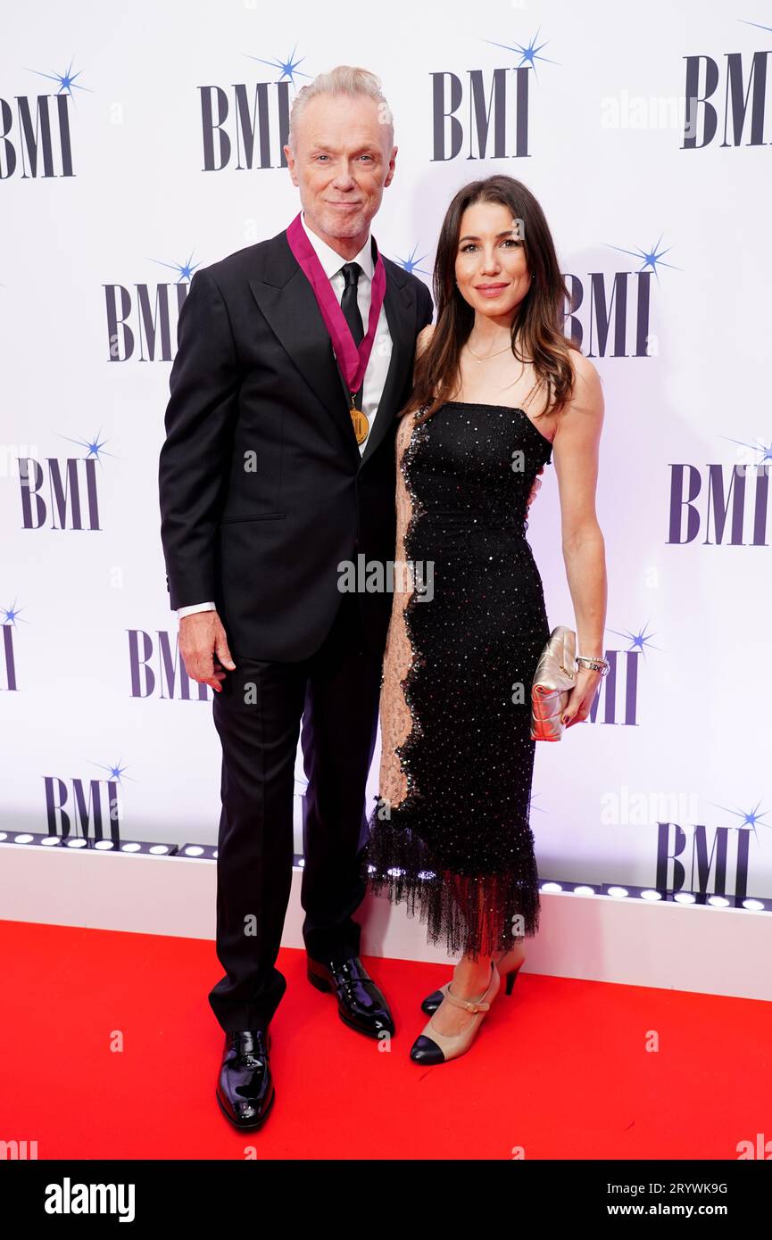 Gary Kemp and his wife Lauren Barber attending the BMI London Awards at ...