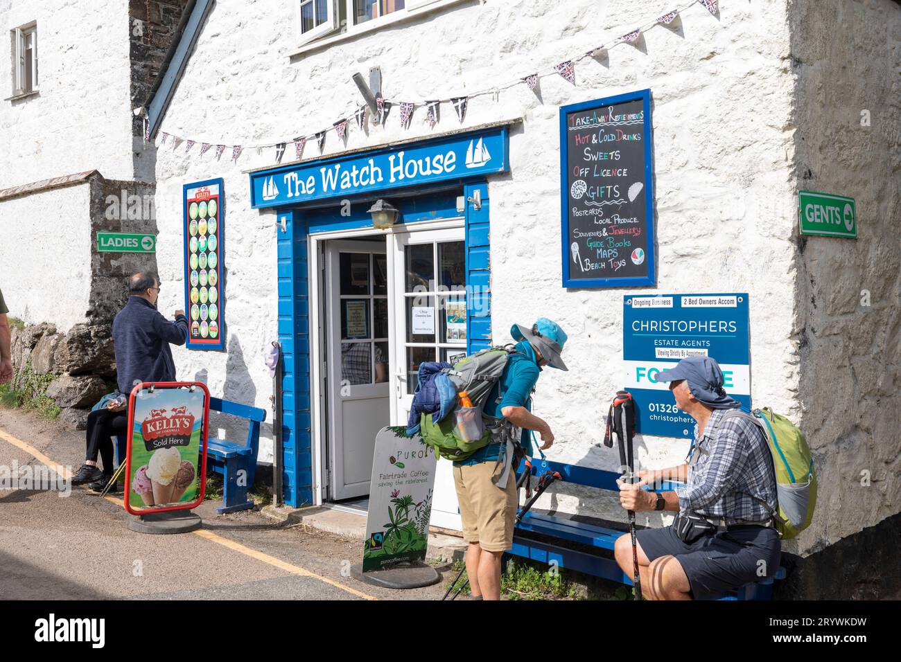 Cadgwith fishing village on the Cornish coast The Watch House local ...