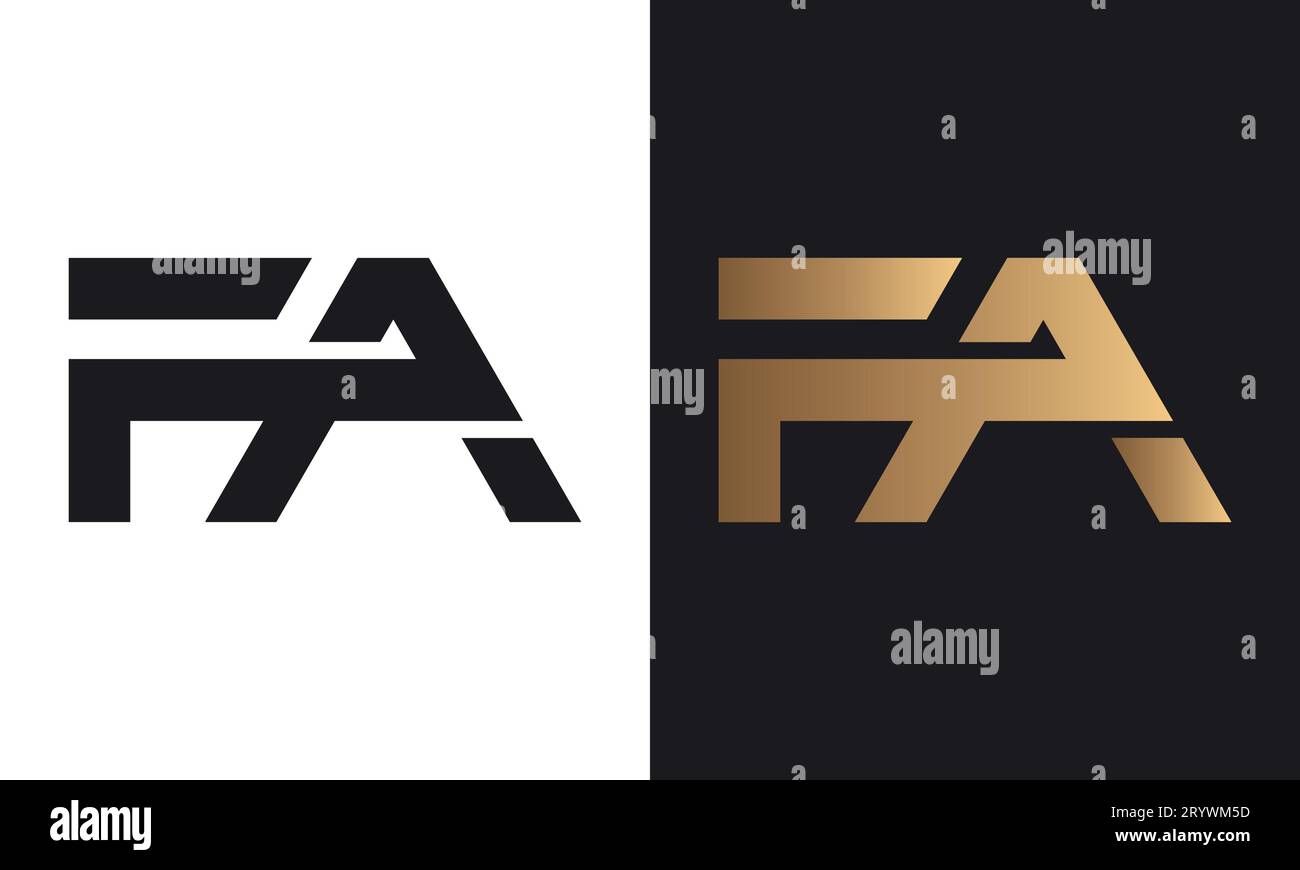Fa logo design Stock Vector Images - Alamy