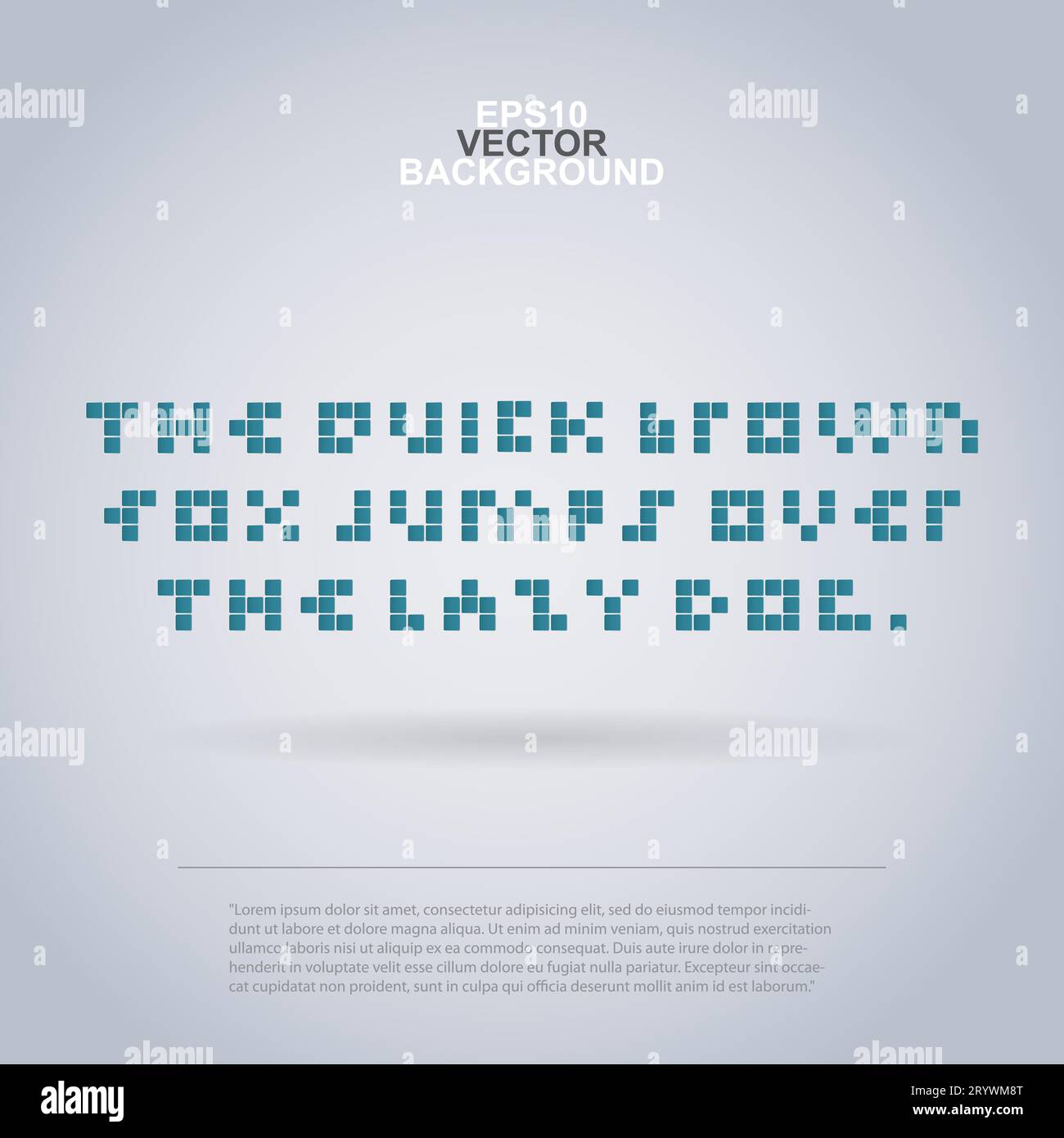 Typography - Alphabet Letters Made of Squares Stock Vector Image & Art ...