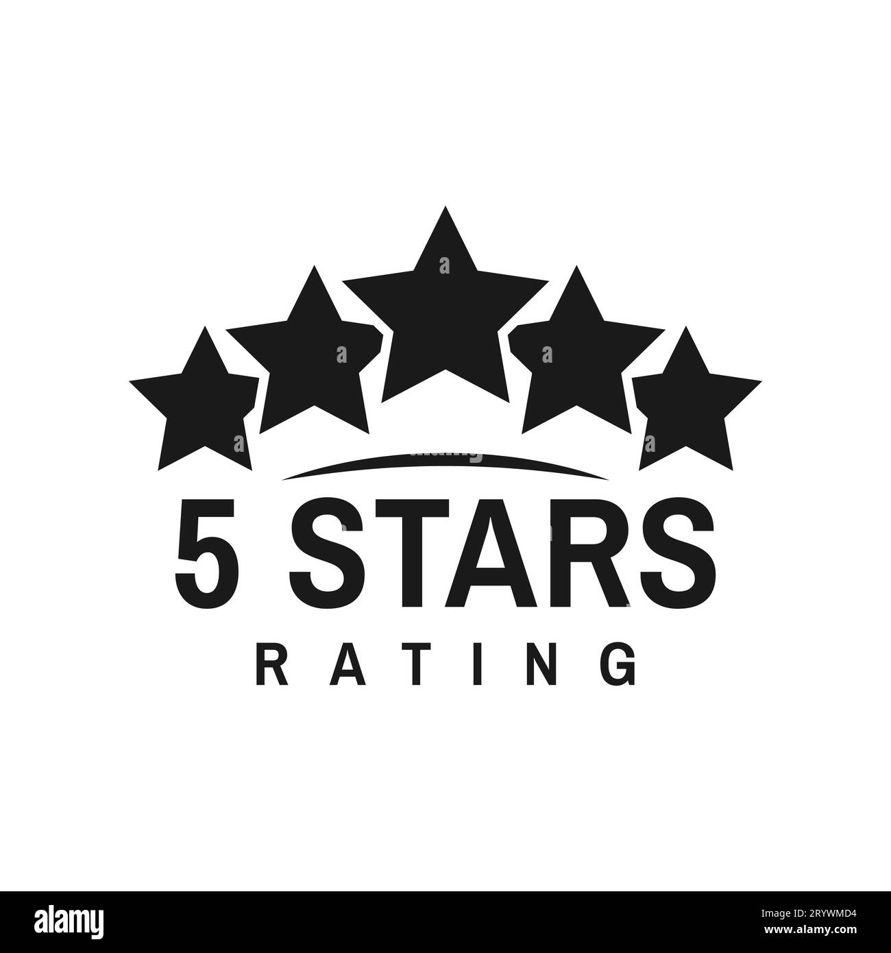 Five star rating icon, best award symbol. Product premium quality ...