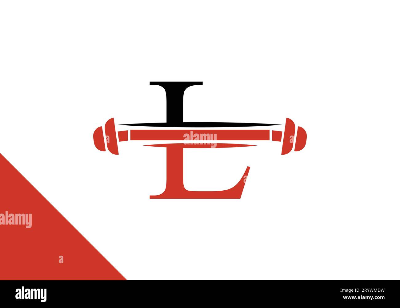 Letter L logo with barbell. fitness vector logo design for gym and ...