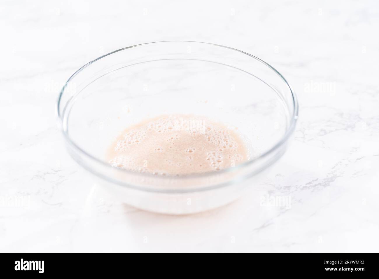 Activating dry yeast Stock Photo - Alamy