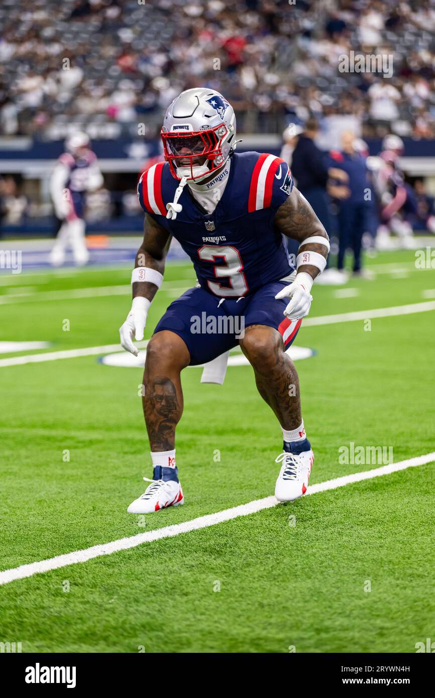 New England Patriots linebacker Mack Wilson Sr. (3) is seen before an ...