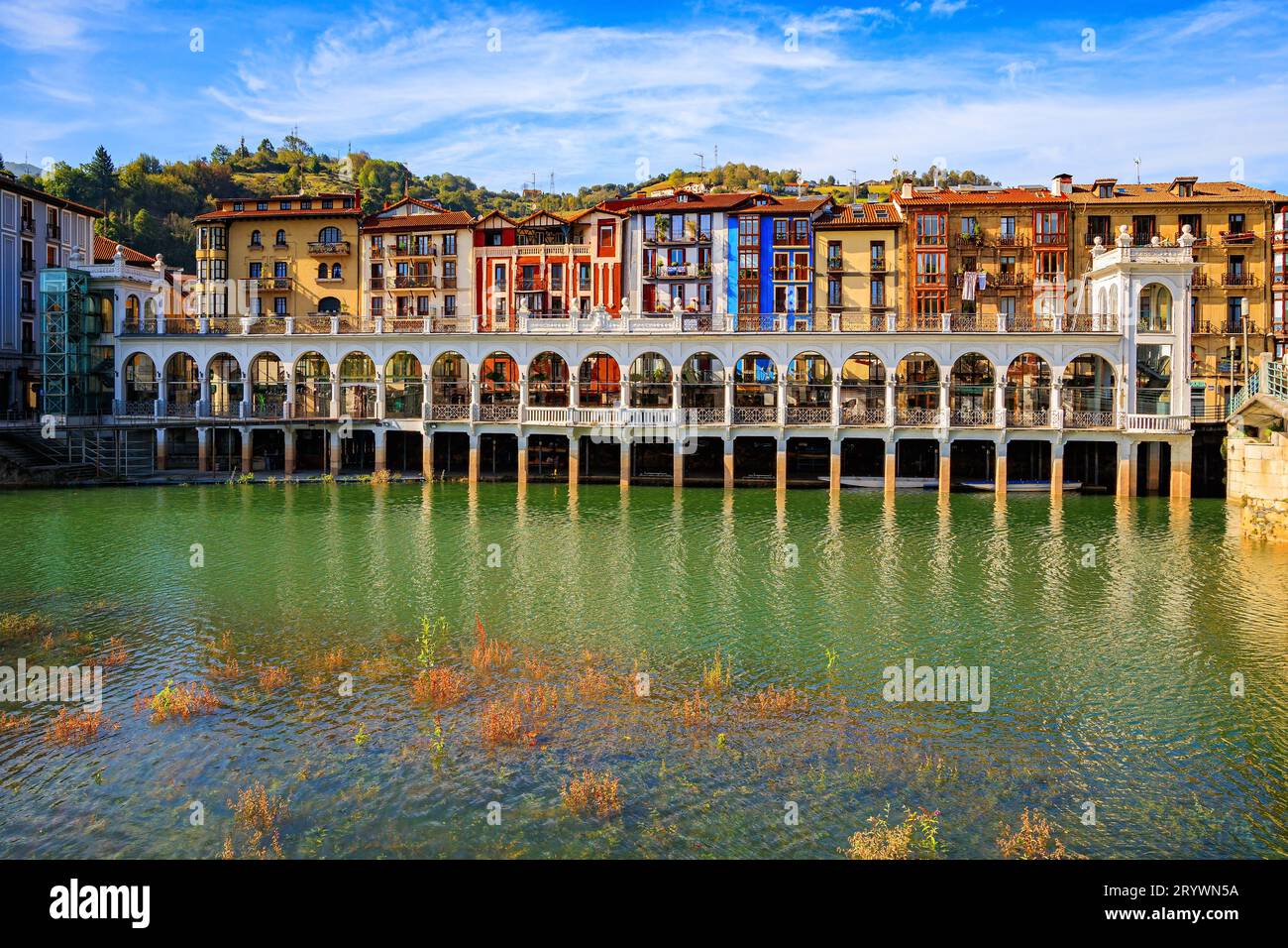 Embankment of the Oria River Stock Photo - Alamy