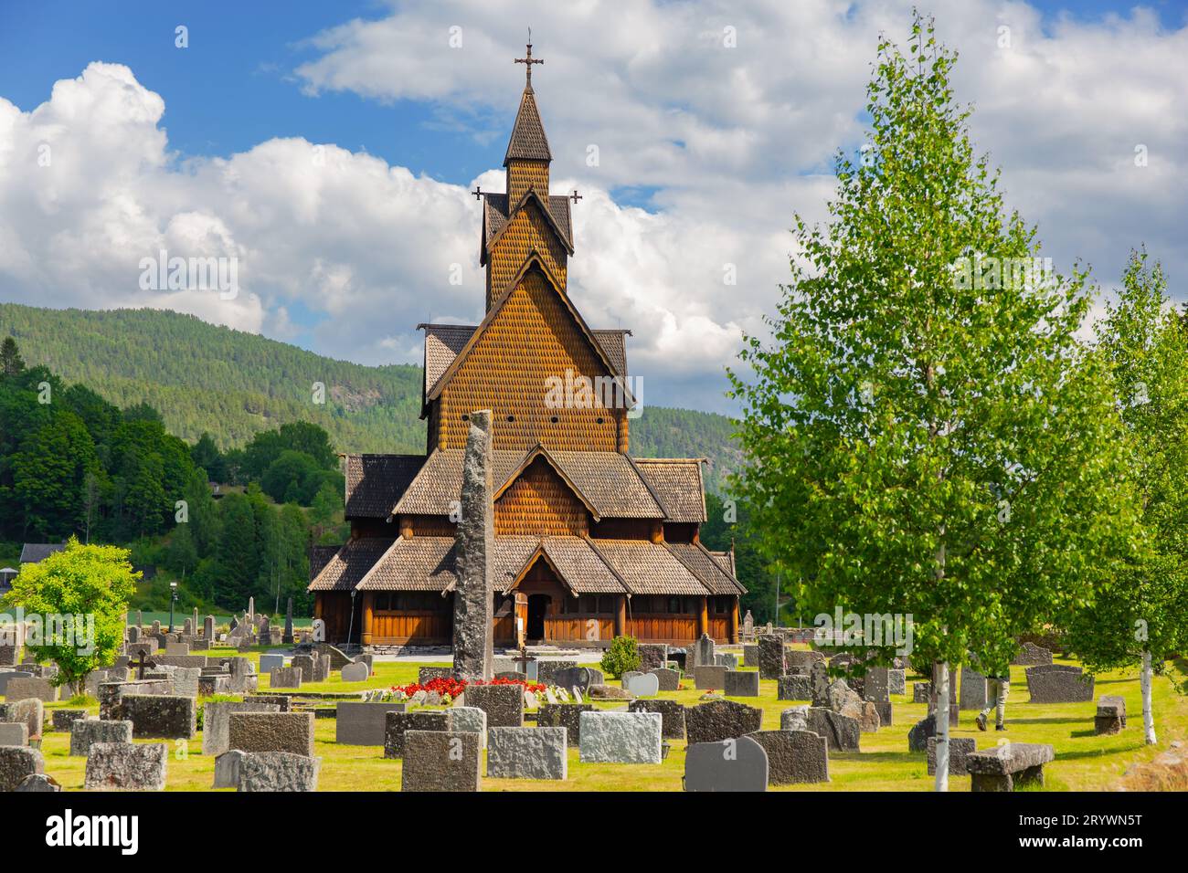 The beautiful church in Heddal Stock Photo - Alamy