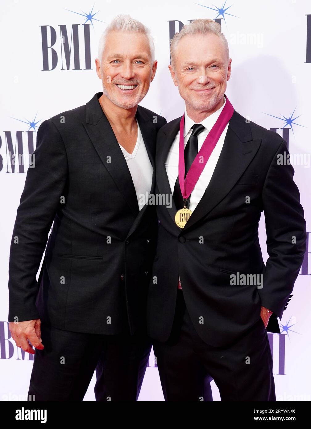 Martin Kemp (left) and Gary Kemp attending the BMI London Awards at The ...