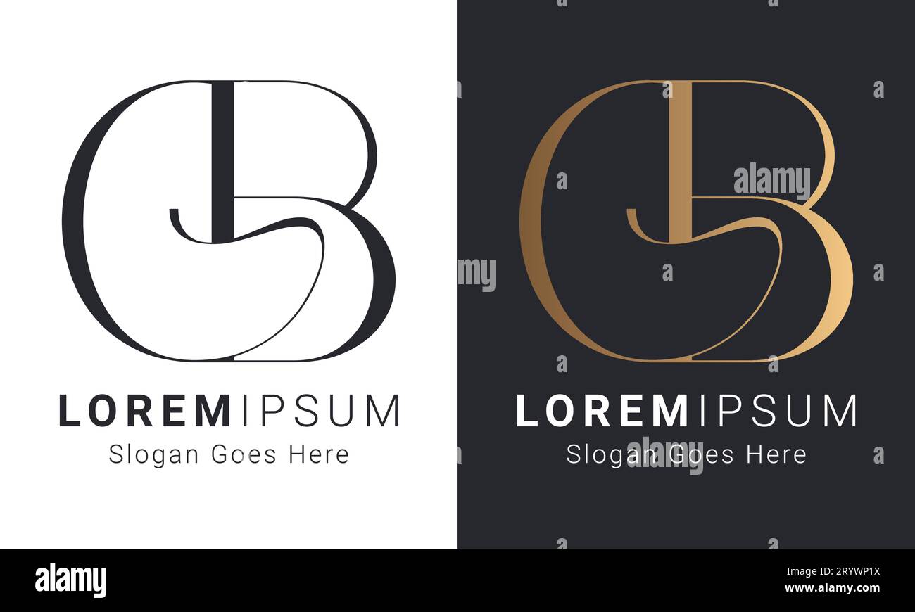 Luxury Initial GB or BG Monogram Text Letter Logo Design Stock Vector Image & Art - Alamy