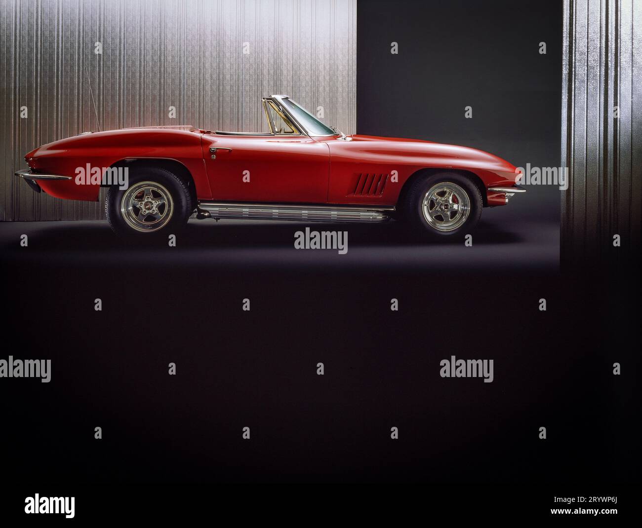 Classic red Chevy Corvette sports car, copy space Stock Photo - Alamy