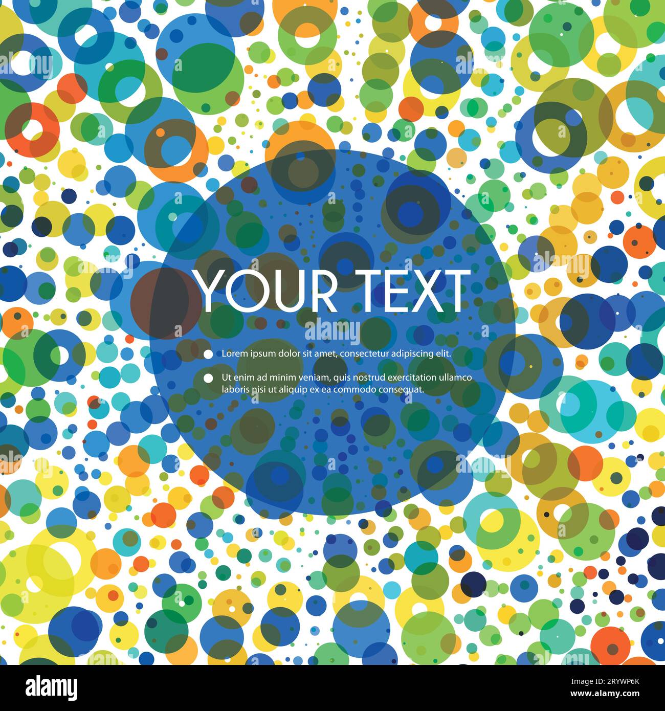 Colorful Abstract Spotted Rings Pattern Background with Transparent ...