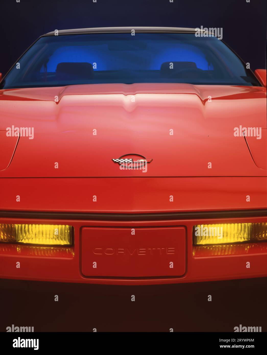 Classic red Chevy Corvette sports car, copy space Stock Photo - Alamy