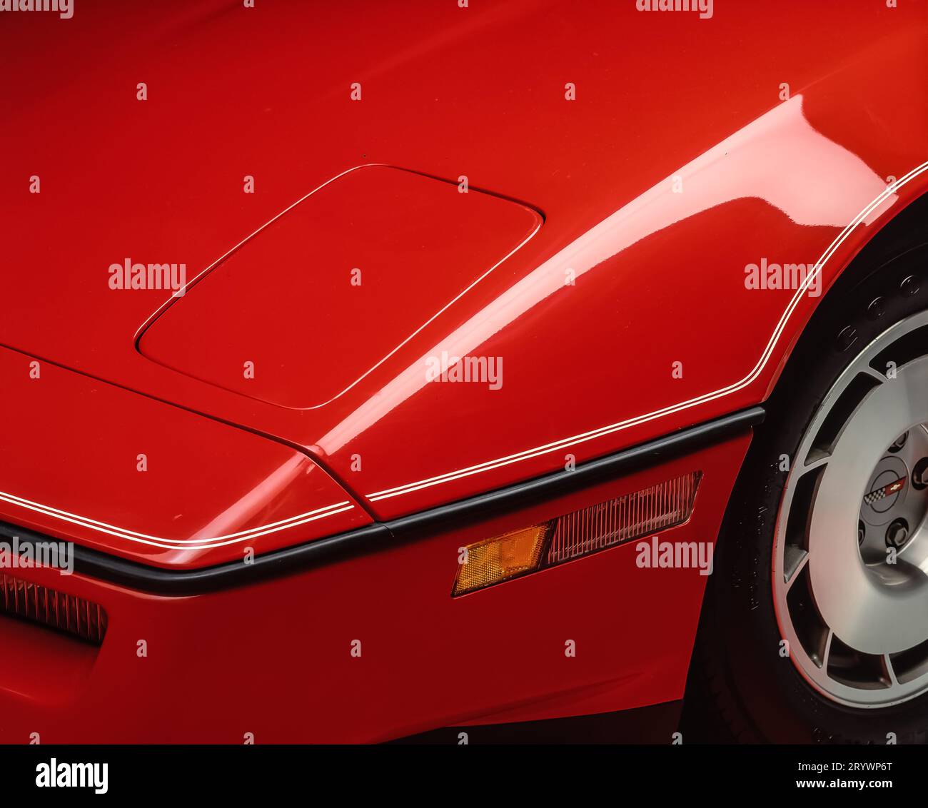 Classic red Chevy Corvette sports car, copy space Stock Photo - Alamy