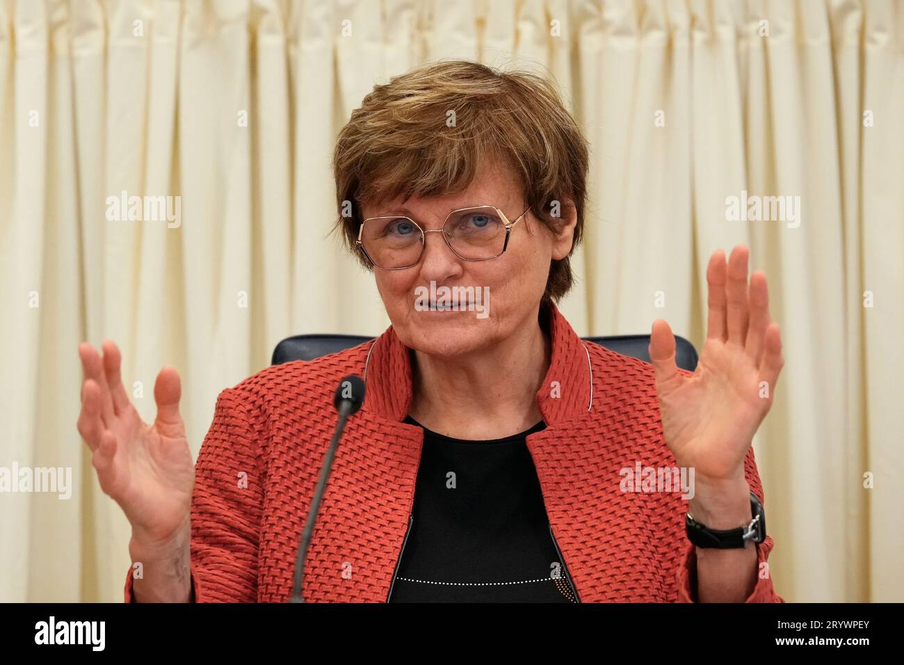 Hungarian-American biochemist Katalin Kariko speaks at the University ...