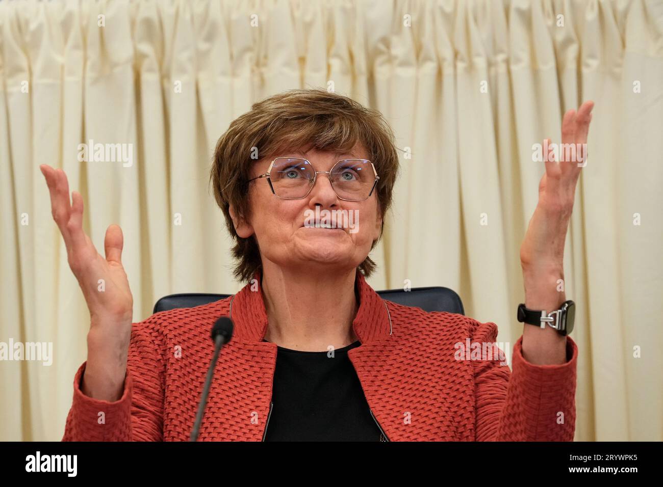 Hungarian-American biochemist Katalin Kariko speaks at the University ...