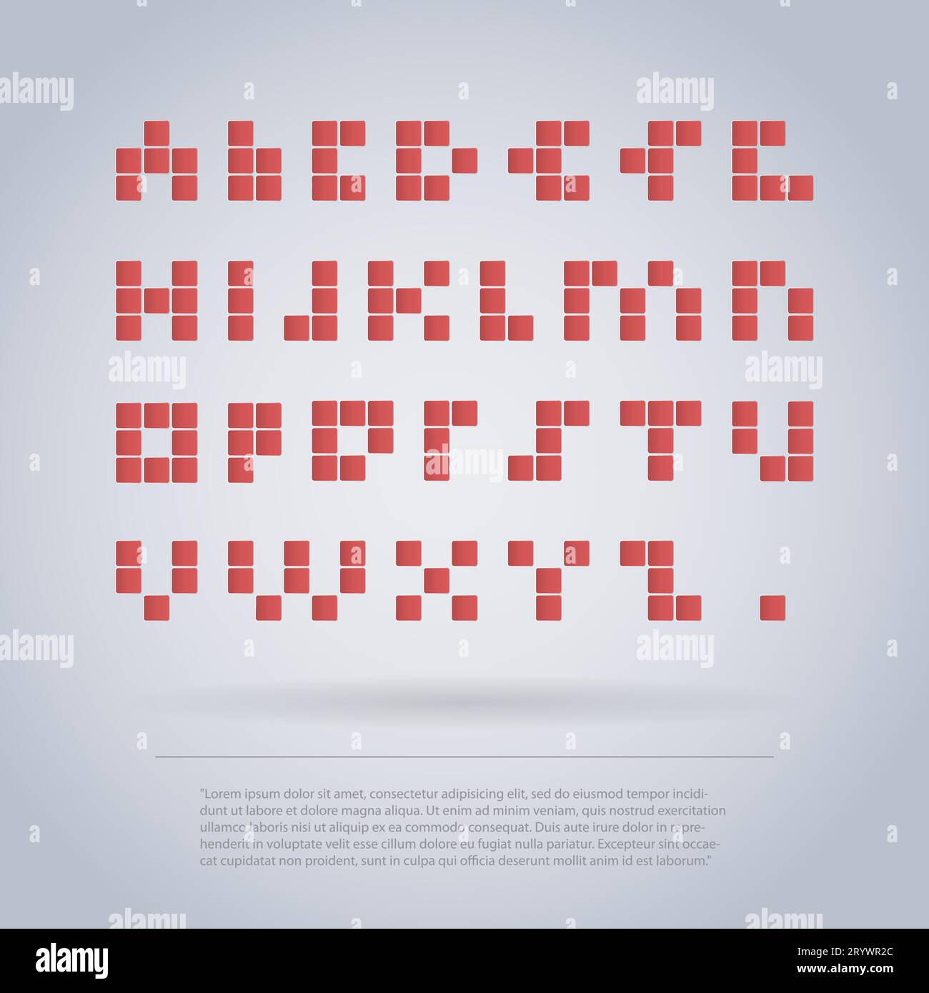 Full Alphabet - Letters Made of Squares Stock Vector Image & Art - Alamy