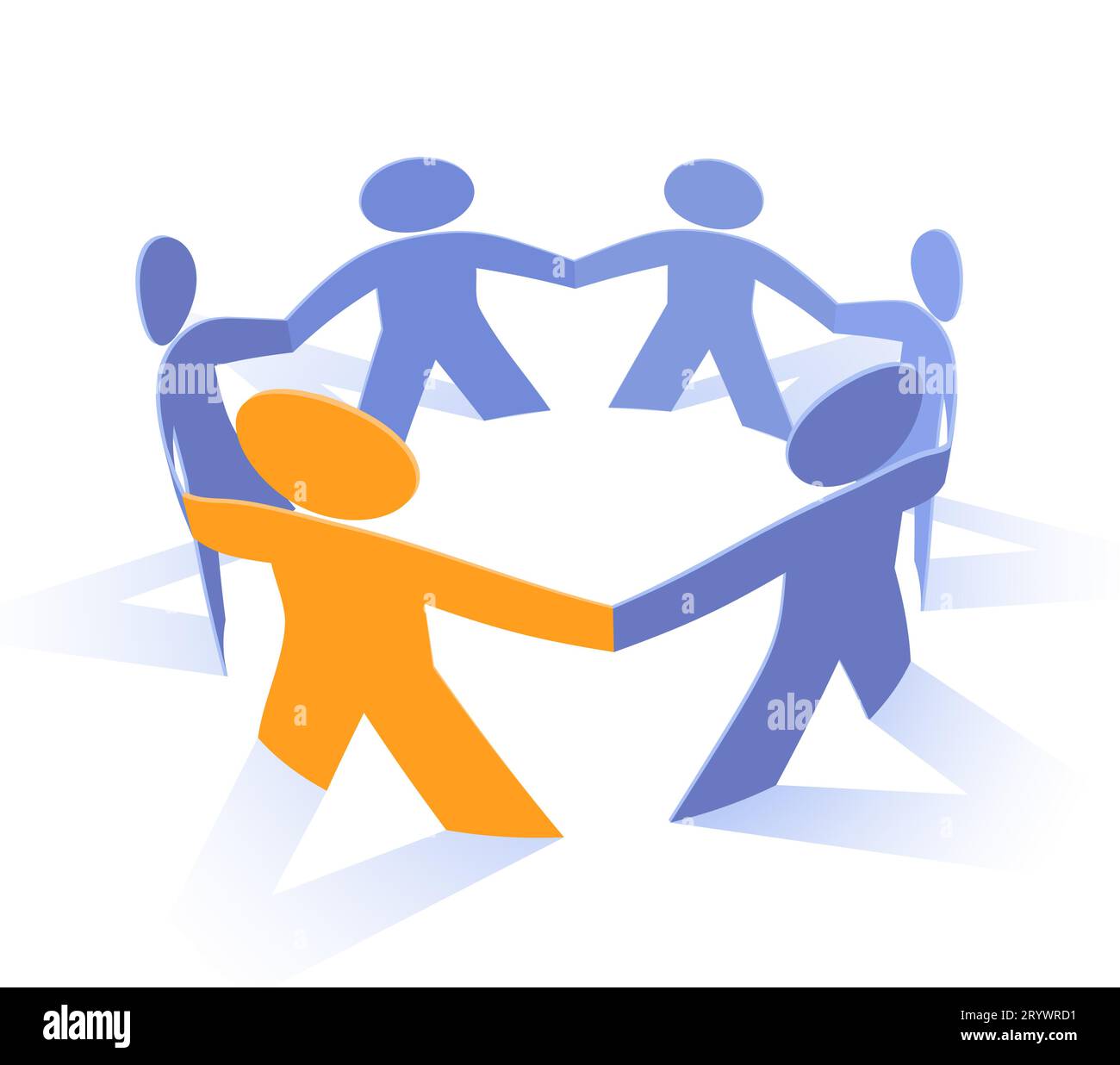 Diverse group people paper Cut Out Stock Images & Pictures - Alamy