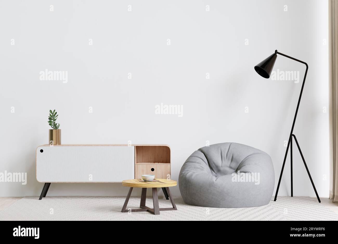 Big white living room.interior design Stock Photo - Alamy