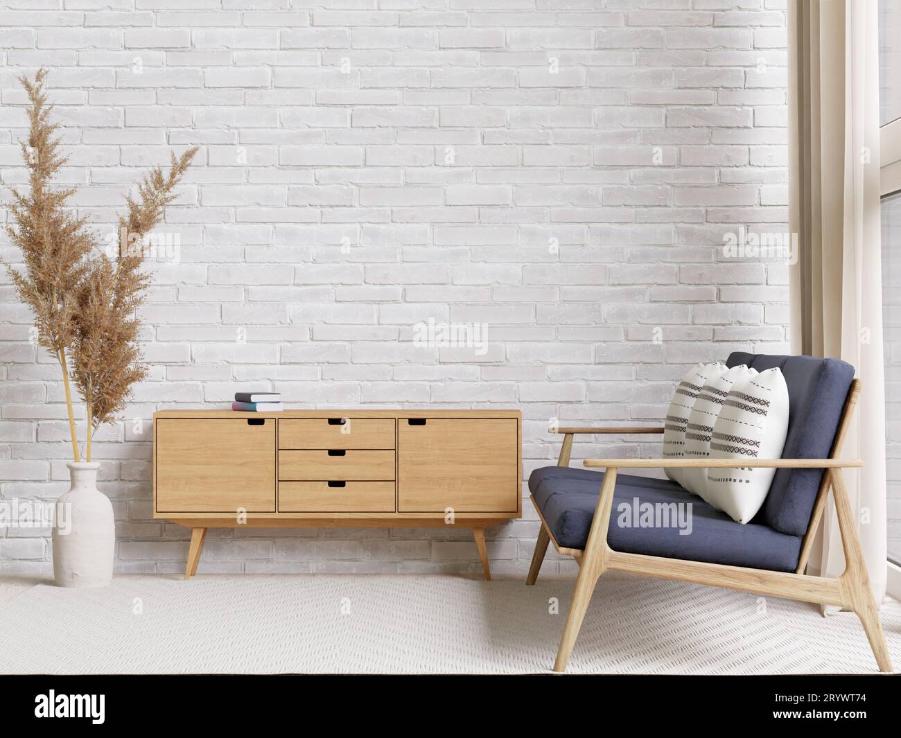 Big white living room.interior design Stock Photo - Alamy