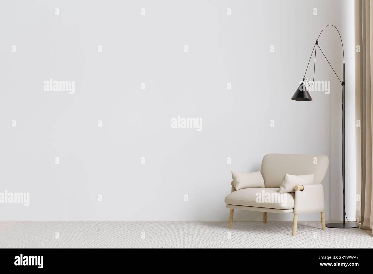 Big white living room.interior design Stock Photo - Alamy