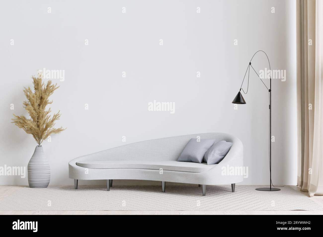 Big white living room.interior design Stock Photo - Alamy