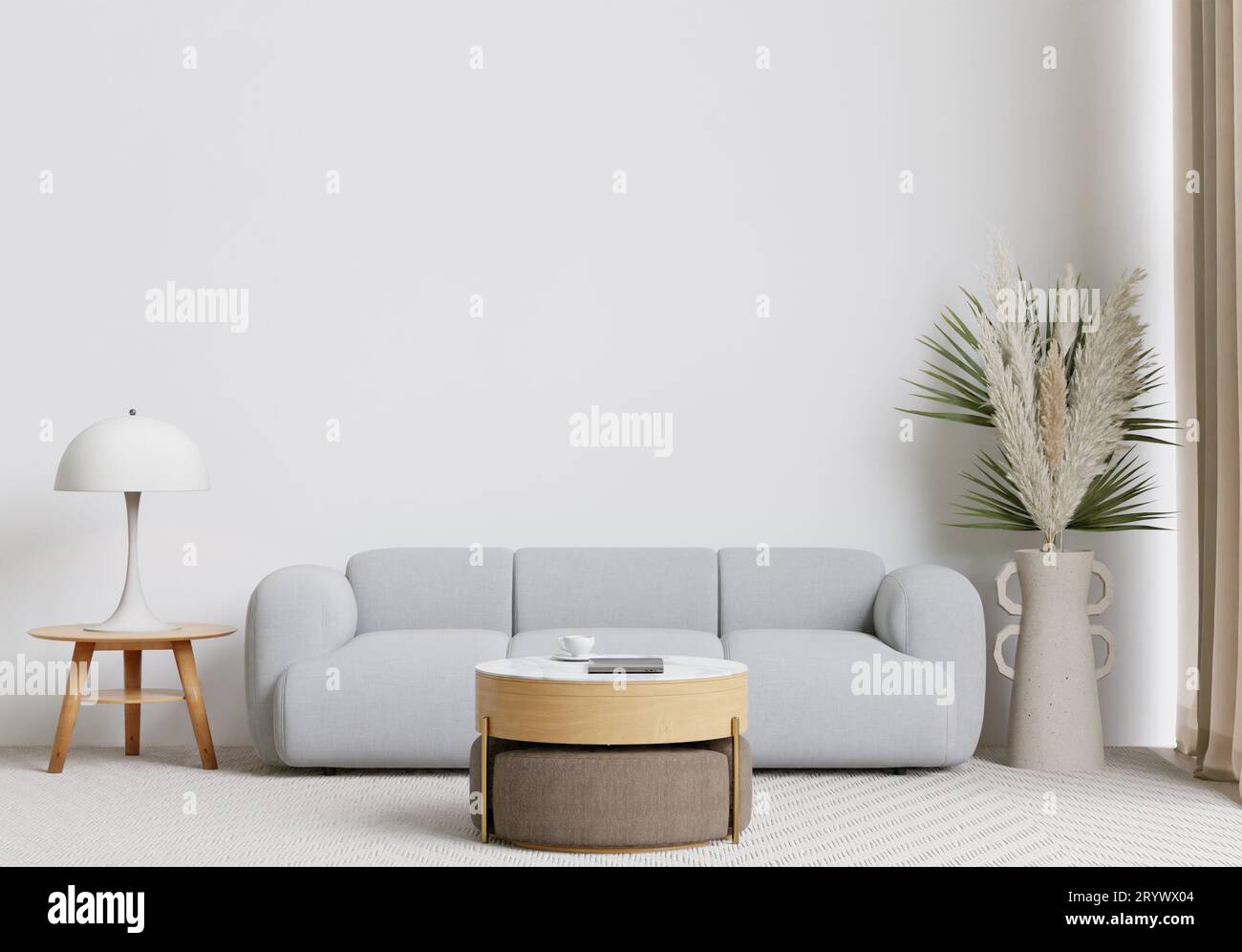 Big white living room.interior design Stock Photo - Alamy