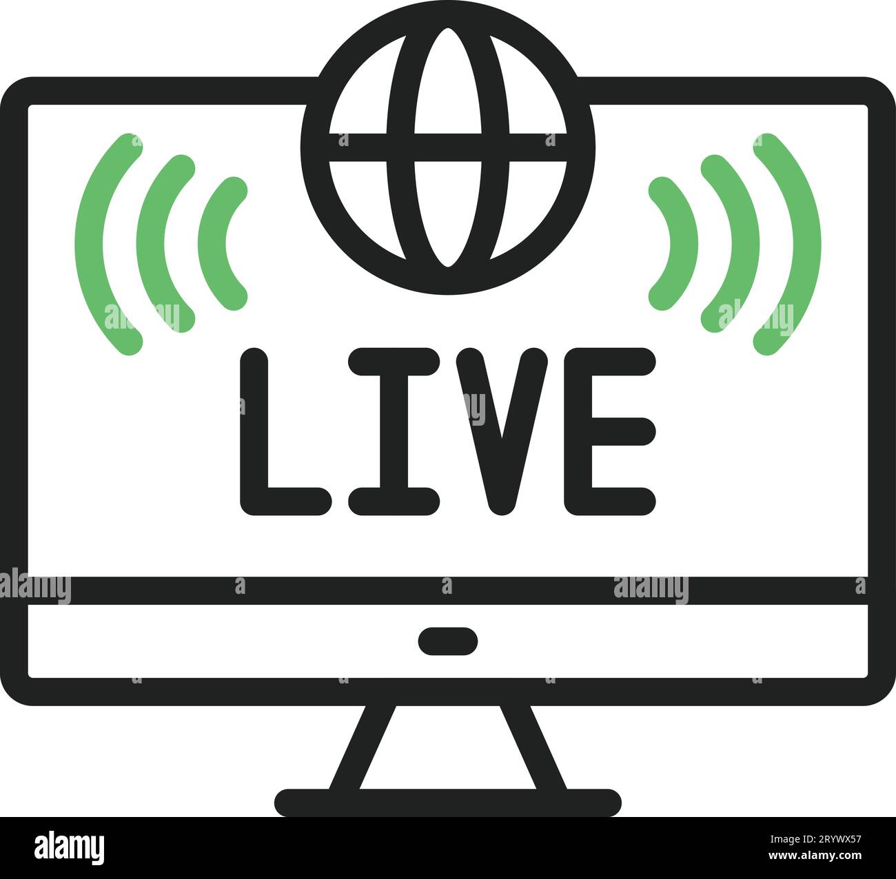 Live icon vector image Stock Vector Image & Art - Alamy