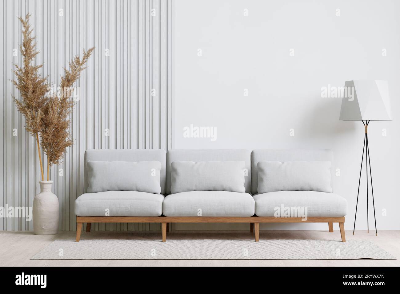 Big white living room.interior design Stock Photo - Alamy
