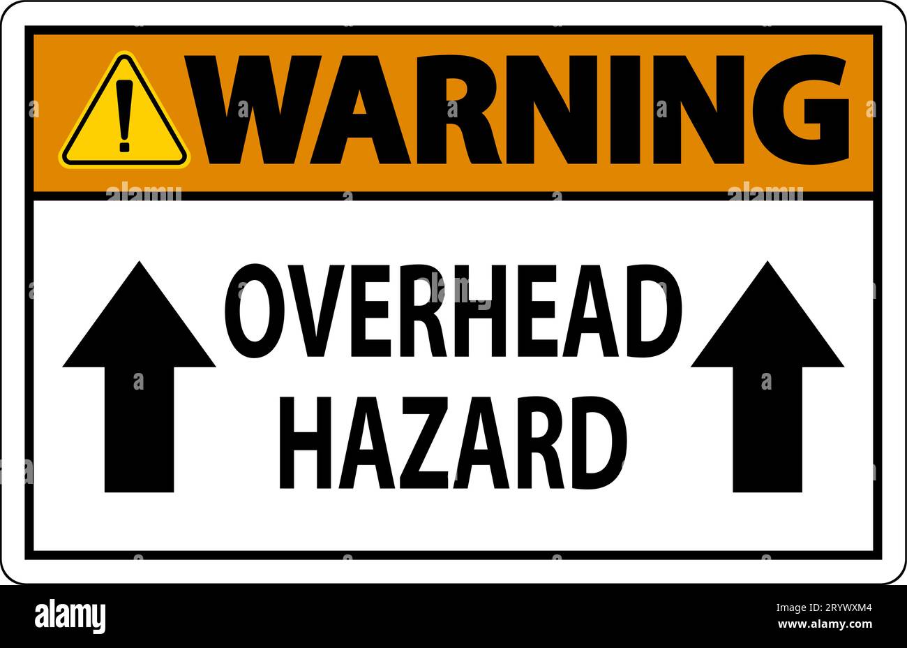 Warning Sign Overhead Hazard Stock Vector Image & Art - Alamy