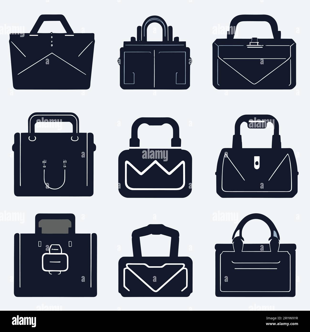 Flat briefcase vector vectors hi-res stock photography and images - Alamy
