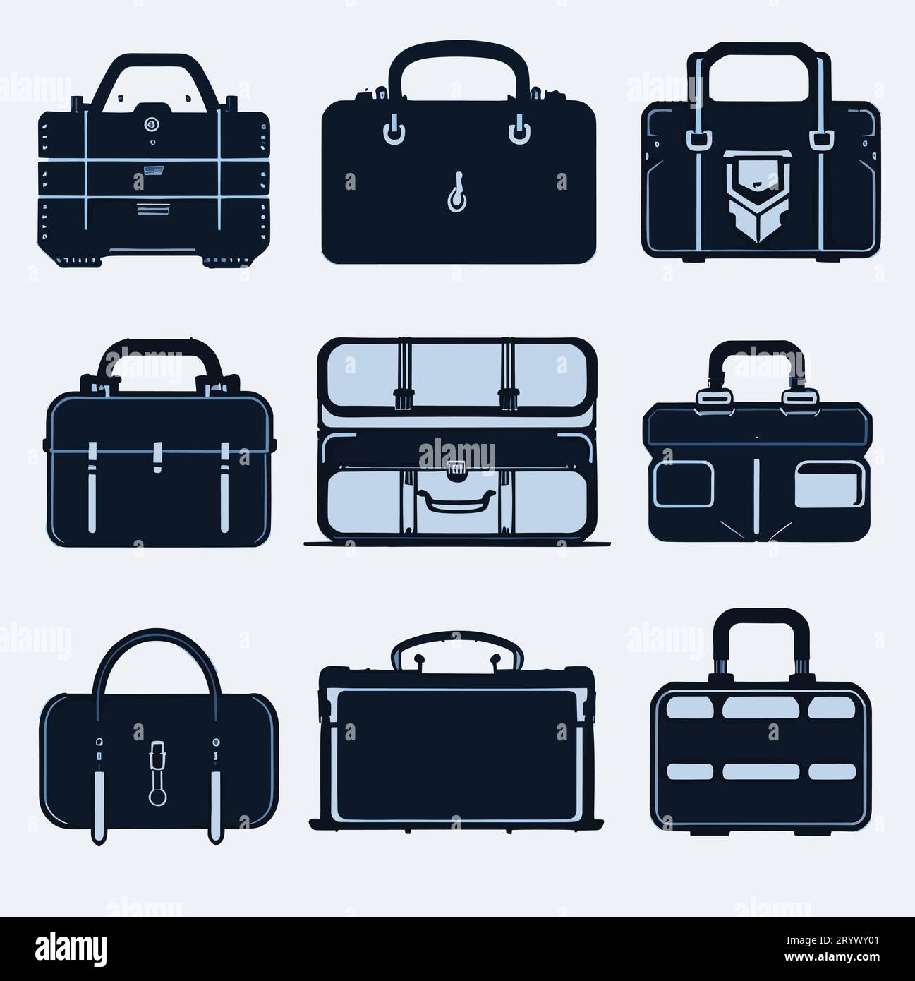 Briefcase illustration Stock Vector Images - Alamy